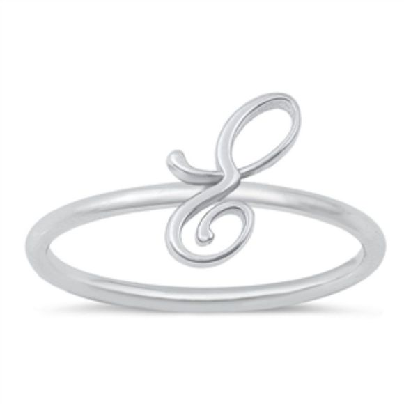 Ring | Jewelry | Script Letter Ring Letter J Ring Available Sz 5 ...